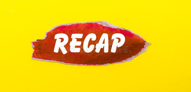 The Word RECAP Is Written On Colorful Cubes On A Light Background Stock ...