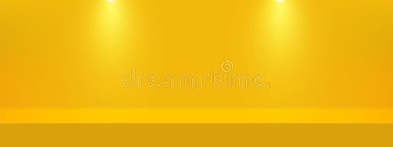 Yellow Background. Studio Scene Room with Light for Product Display ...
