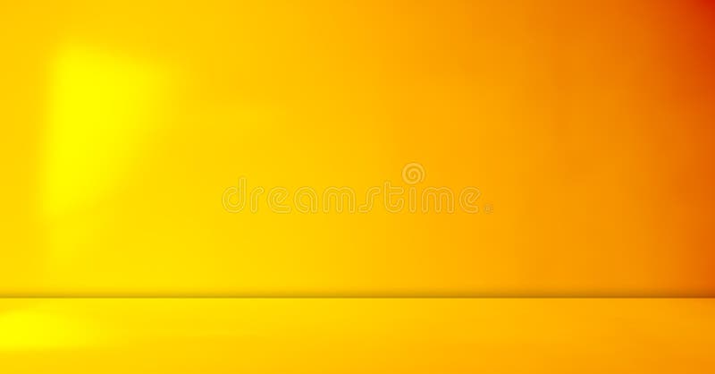 Yellow Background Wall Kitchen3d Room Studio Podium Solid Color Stock ...