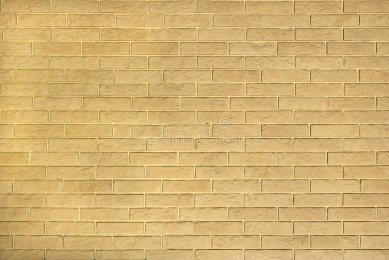 Yellow Background Wall Texture from Decorative Bricks. Abstract Light ...