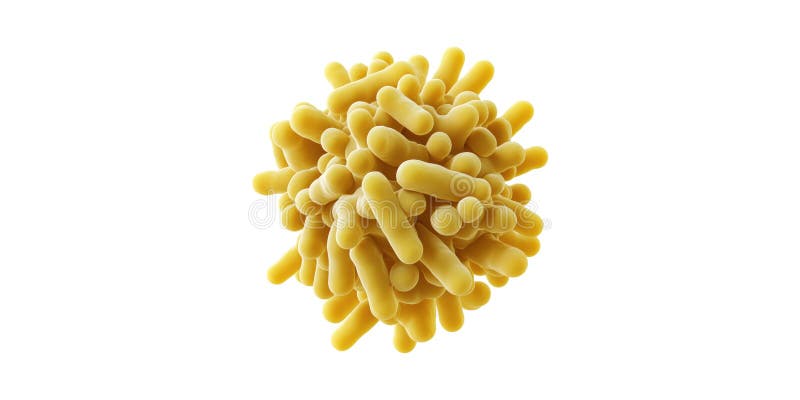 Yellow Bacteria Colony. Microbial Growth and Biological Study Isolated ...