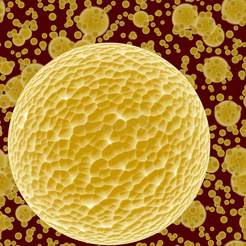 Yellow Bacteria or Virus Spheres in Blood, Generated Texture Stock ...