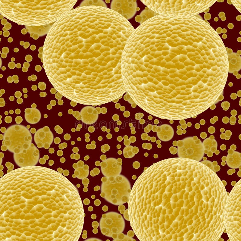 Yellow Bacteria or Virus Spheres in Blood, Generated Texture Stock ...
