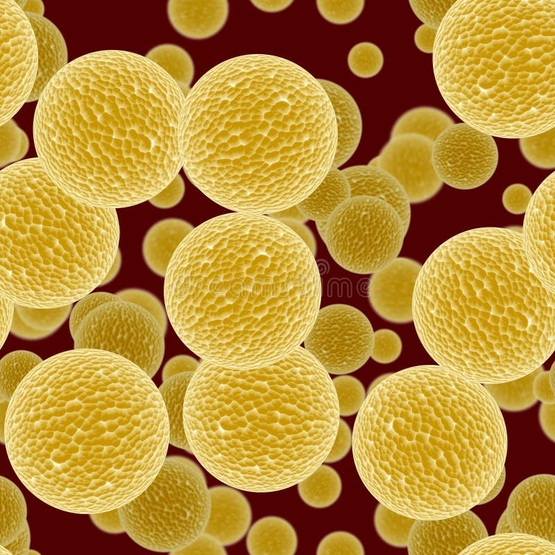 Yellow Bacteria or Virus Spheres in Blood, Generated Texture Stock ...