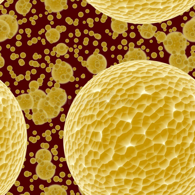 Yellow Bacteria or Virus Spheres in Blood, Generated Texture Stock ...