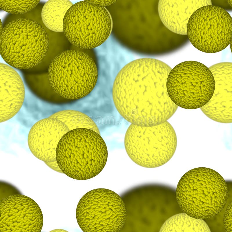 Yellow Bacteria Texture Background. Texture Of Microbes Viruses Germs ...
