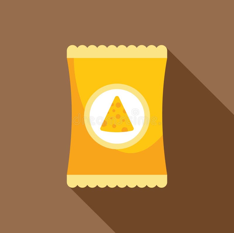 Yellow Bag of Cheese Puffs Corn Chips Presenting Triangle Cheese Logo ...