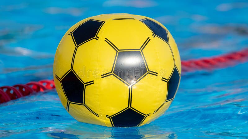 Yellow Ball in the Pool Water Stock Image - Image of hotel, ball: 172324571