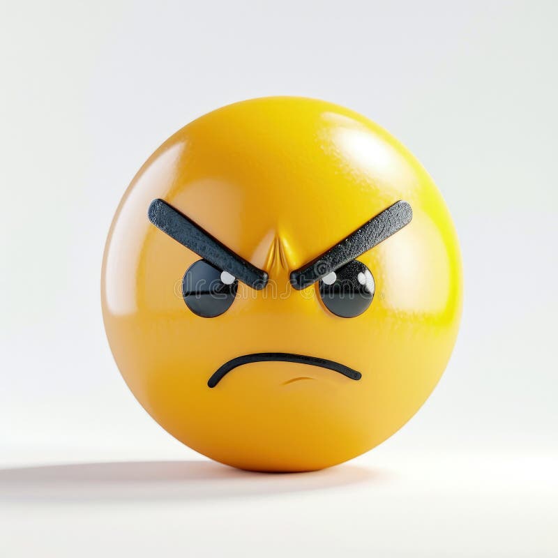 A Cheerful Yellow Ball with a Sad Expression Stock Photo - Image of ...