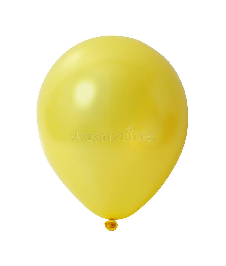 Yellow balloon with path stock photo. Image of baloon - 1307968