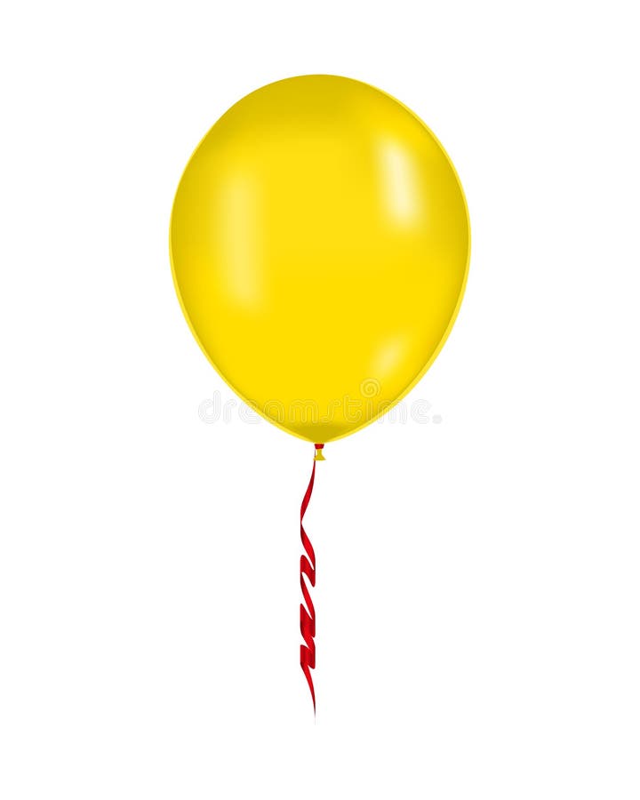 Yellow balloon stock vector. Illustration of sign, balloon - 165294430
