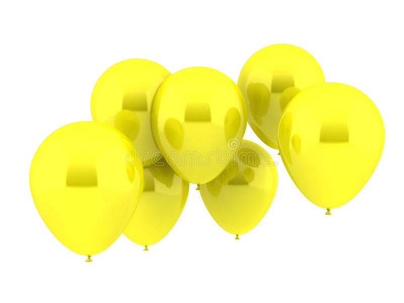 Yellow Balloons stock illustration. Illustration of party - 29305275