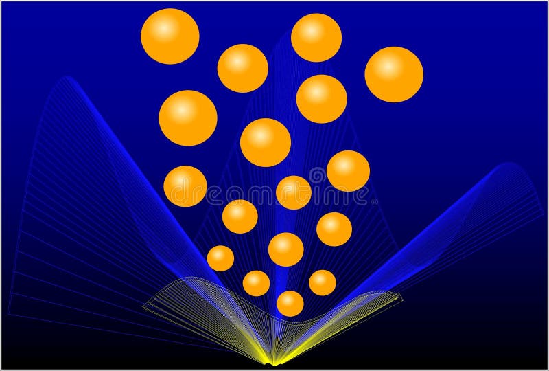 Yellow Balls and Blue Yellow Lines Stock Illustration - Illustration of ...