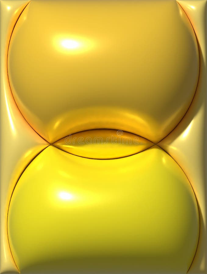 Yellow Balls with Shiny Smooth Surface, 3D Rendering Illustration Stock ...