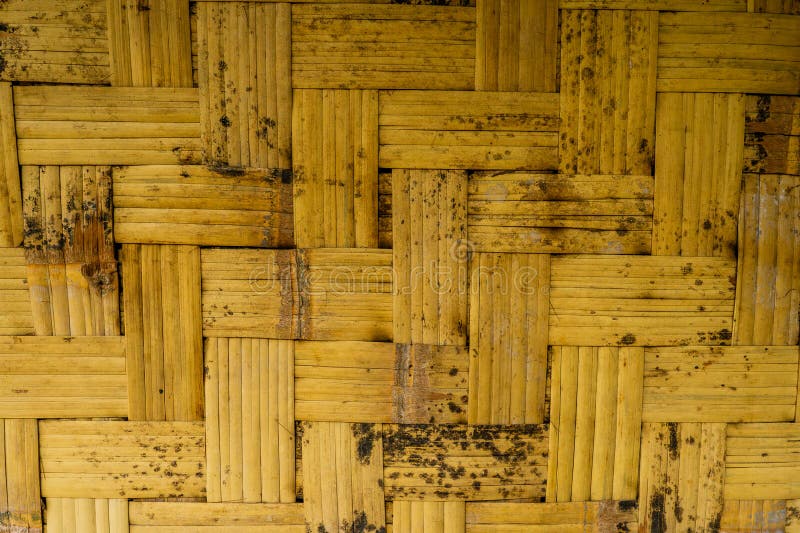 Yellow Bamboo Weaving Which is Very Traditional and Forms a Pattern ...