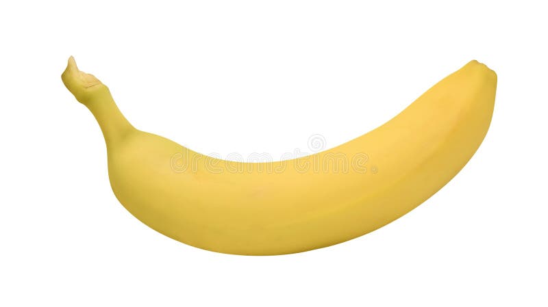 Yellow Banana Isolated on White Background Stock Illustration ...