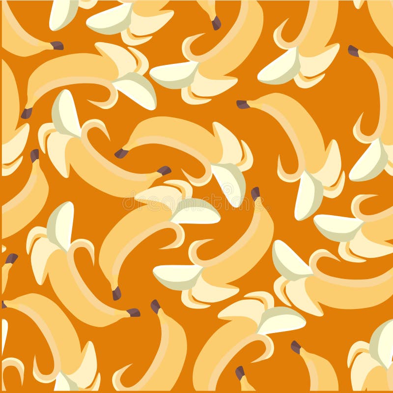 Yellow bananas pattern stock vector. Illustration of pattern - 75043670