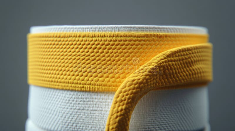 A Yellow Band is Wrapped Around a White Object Stock Illustration ...