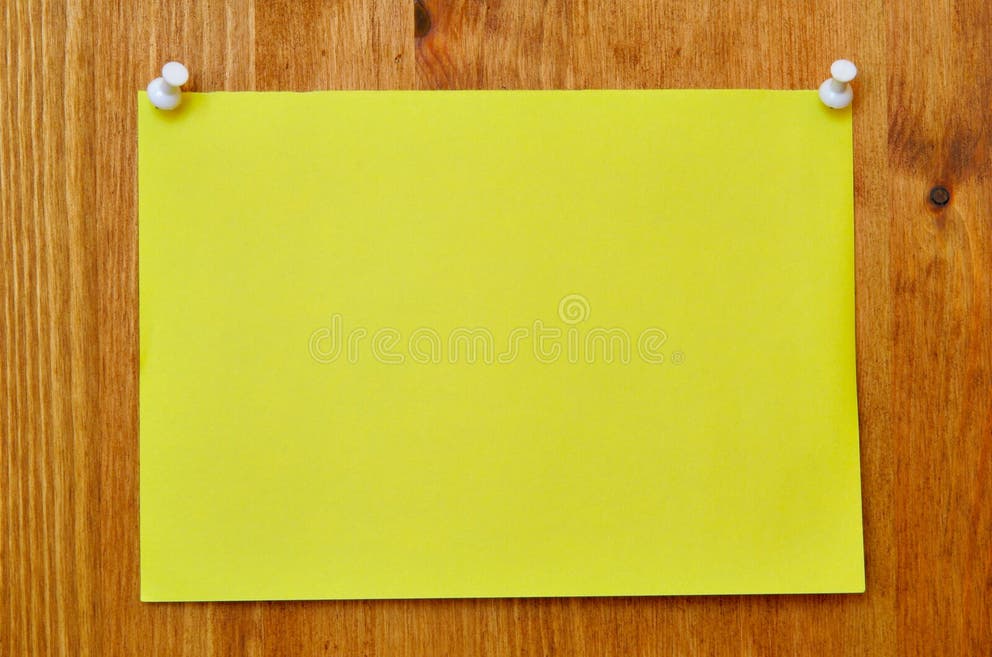 Yellow bank sheet stock photo. Image of note, noticeboard - 3204696