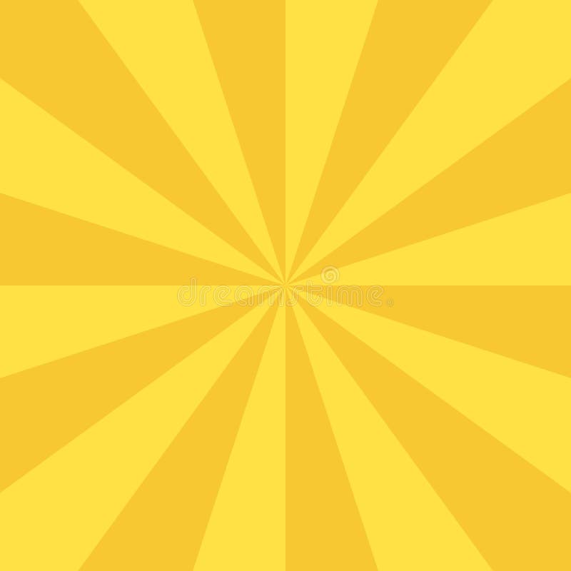 Yellow Banner with Sun Rays, Lines Background Stock Vector ...