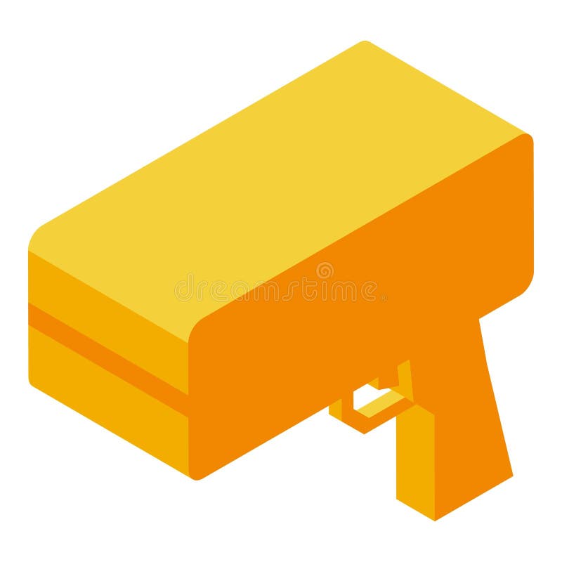 Yellow Barcode Scanner Isometric Icon Vector Illustration Stock ...