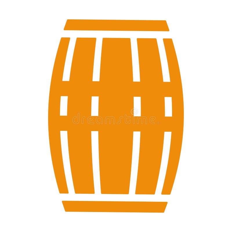 Yellow Barrel Icon stock vector. Illustration of single - 310196121