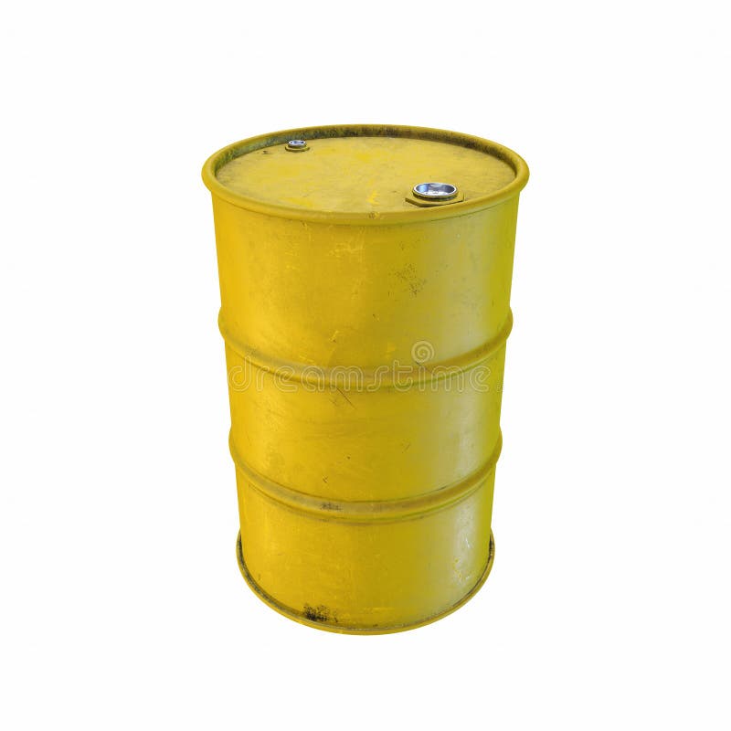 Yellow barrel stock photo. Image of fuel, substance, drum - 85193504