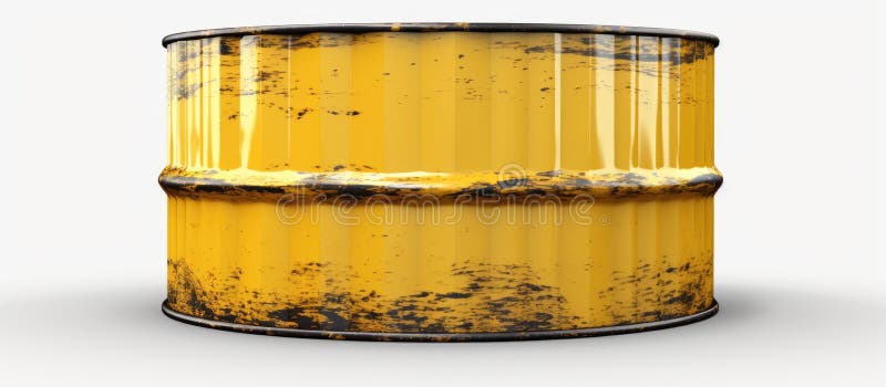Yellow Barrel on White Surface, Containing Liquid Ingredients Stock ...
