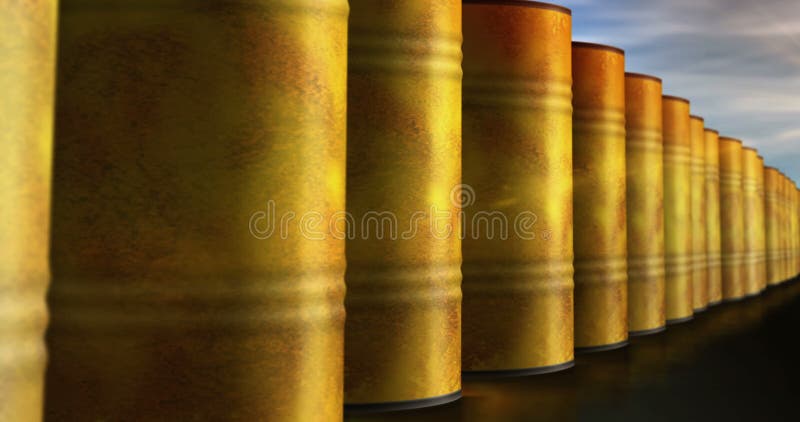Yellow Barrels in Row Endless Stock Footage - Video of poison, concept ...