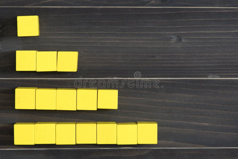 Yellow Bars of Wood Cube Building Blocks Stock Image - Image of ...