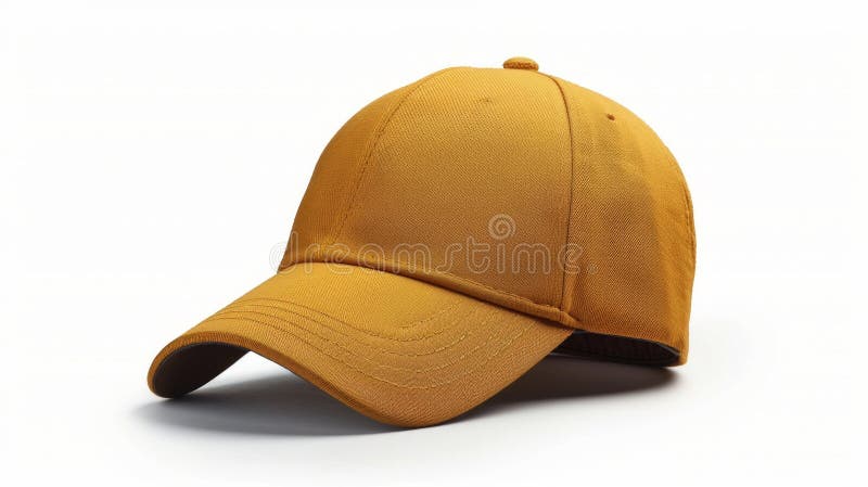 Yellow Baseball Cap Lies Flat on a White Surface. it S Ready for a Day ...