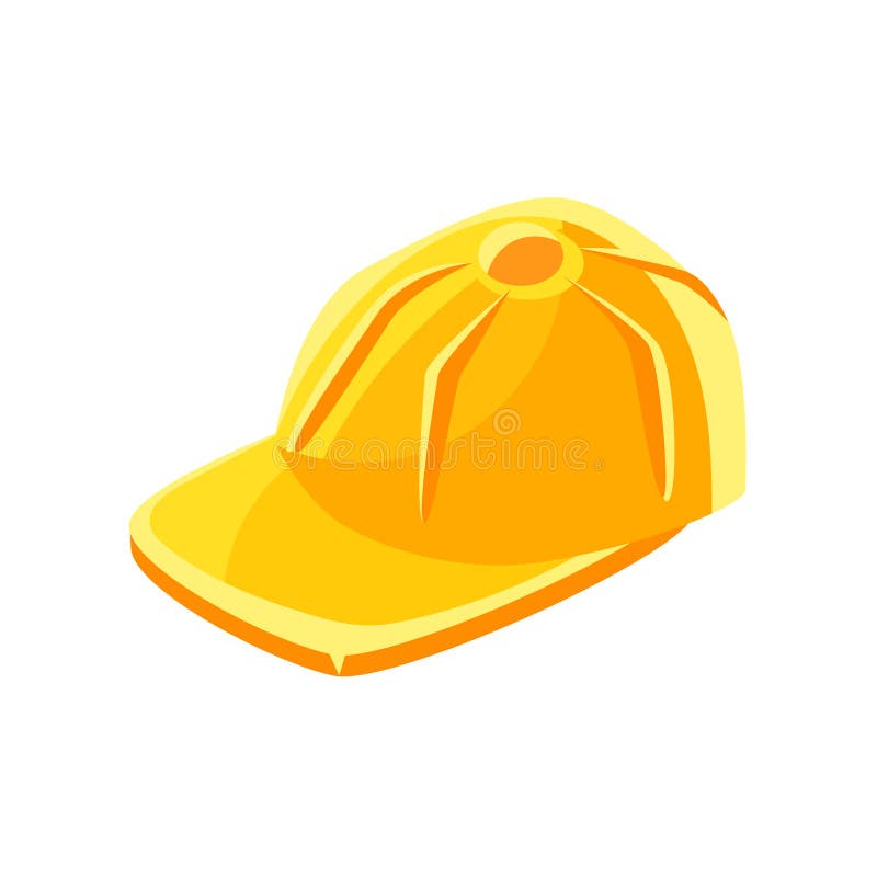 Yellow Baseball Cap Vector Illustration Stock Vector - Illustration of ...