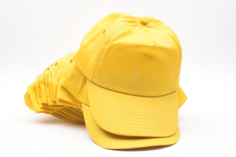 Yellow baseball caps stock photo. Image of style, clothes - 11382846