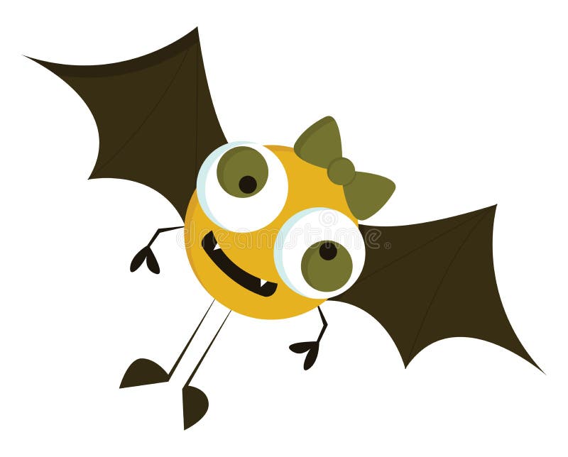 Yellow Bat Monster, Vector or Color Illustration Stock Vector ...