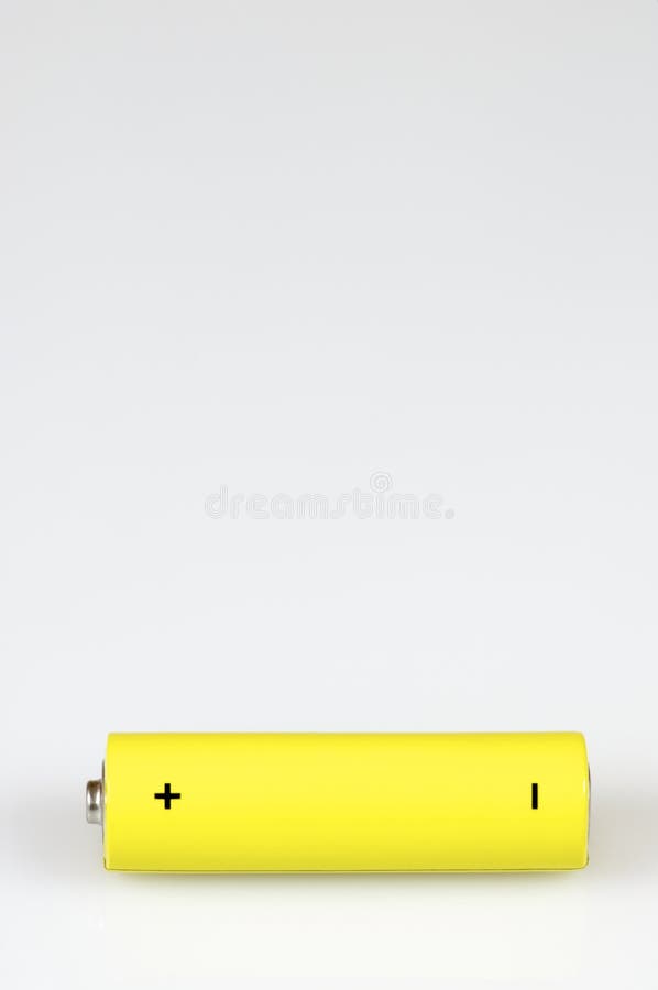 Yellow battery stock photo. Image of battery, cutout - 13601164