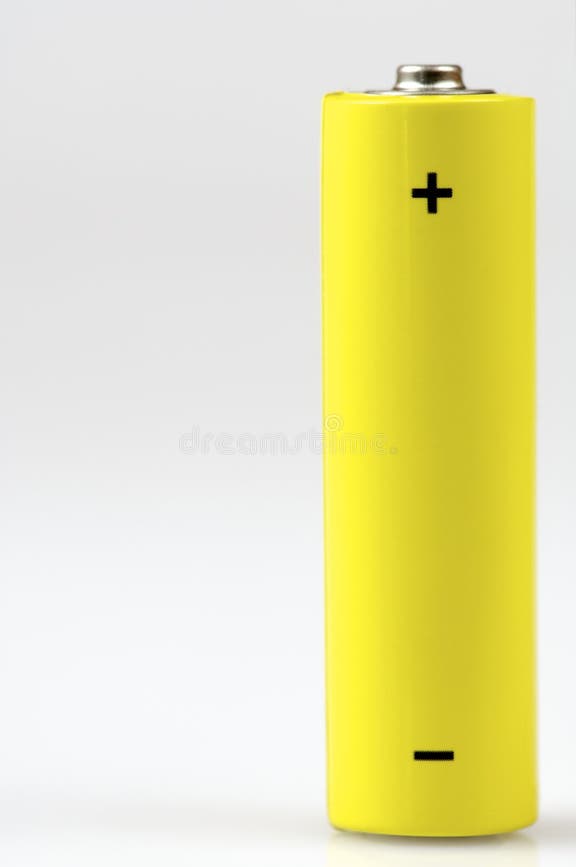 Yellow battery stock photo. Image of battery, cutout - 13601164