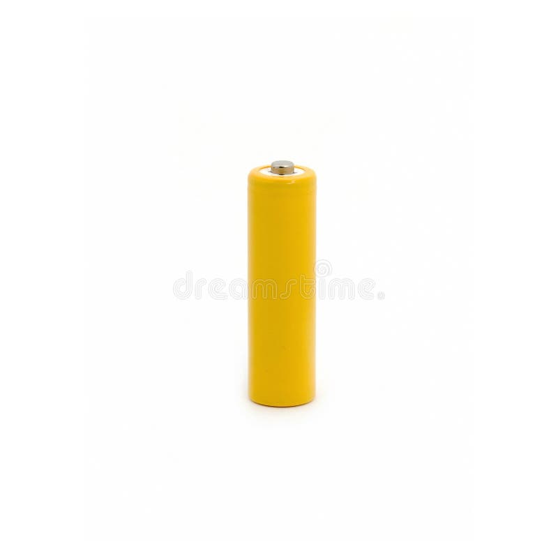 Yellow Battery Positive Terminal Stock Photo - Image of waste, positive ...