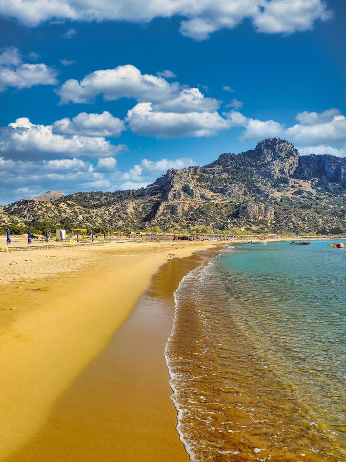 Yellow Beach on the Mediterranean Coast Stock Image - Image of coast ...