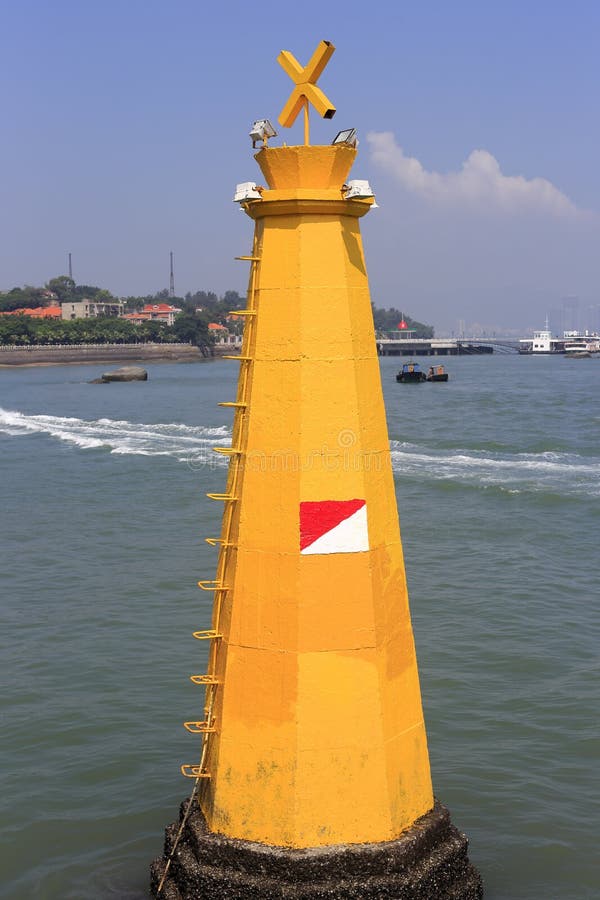 Beacons in Channel Approach To Venice Stock Image - Image of beacon ...