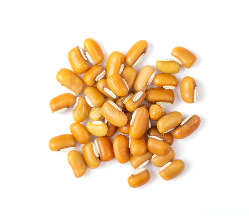 Yellow Beans Isolated on White Top View Stock Photo - Image of ...