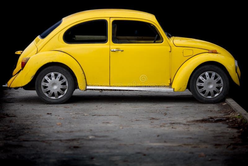 Yellow beatle stock photo. Image of 60es, oldtimer, vehicle - 8006312