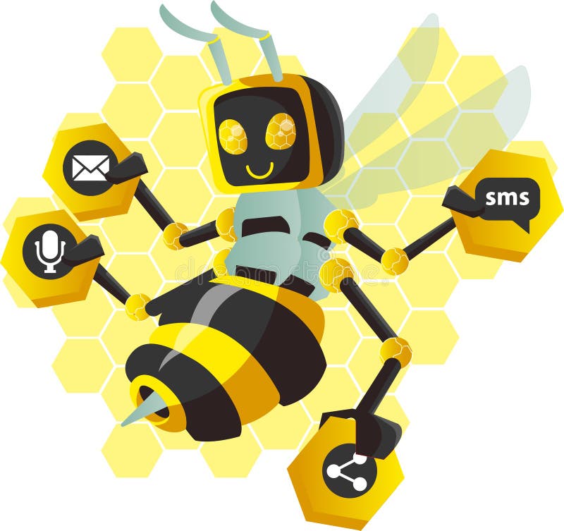 Robot Cyborg Bee Stock Illustrations – 218 Robot Cyborg Bee Stock ...