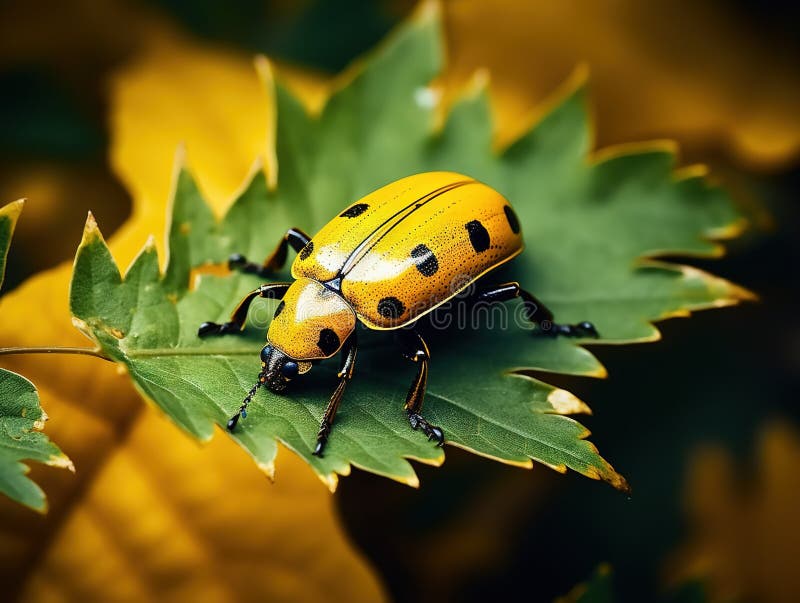 Yellow Beetle Made with Generative AI Illustration Stock Illustration ...