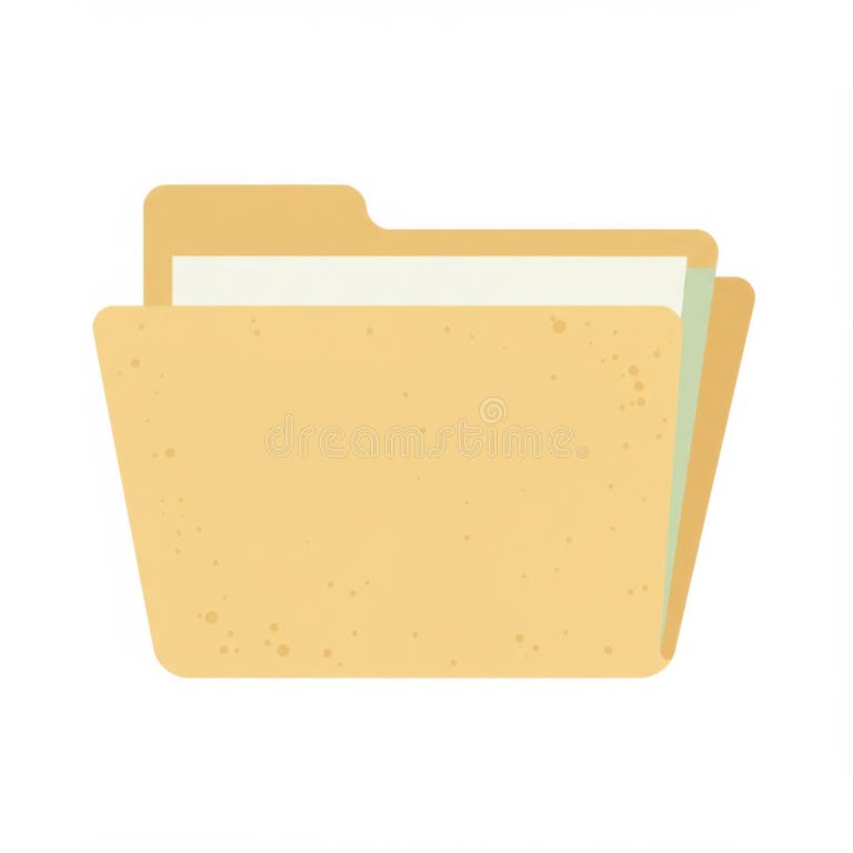 Yellow Beige File Folder Icon Illustration Stock Illustration ...