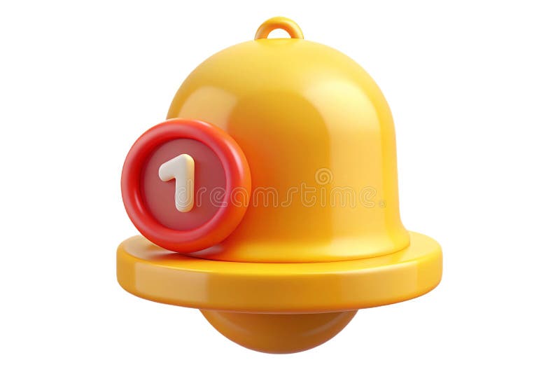 Yellow Bell Notification stock illustration. Illustration of focus ...