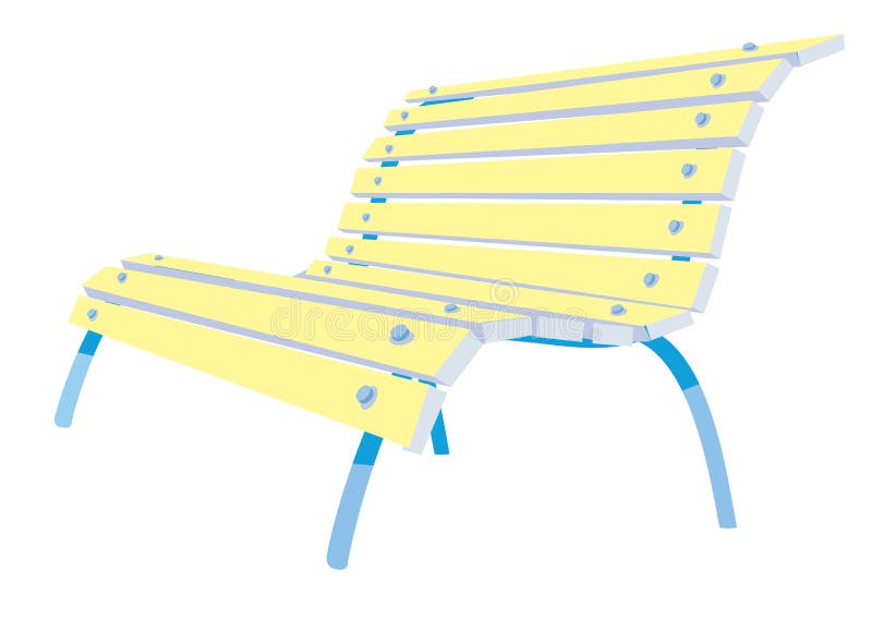 Yellow Bench In Park Picture. Image: 8019389