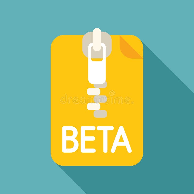 Yellow Beta Folder Being Zipped Using Zipper Slider Stock Illustration ...