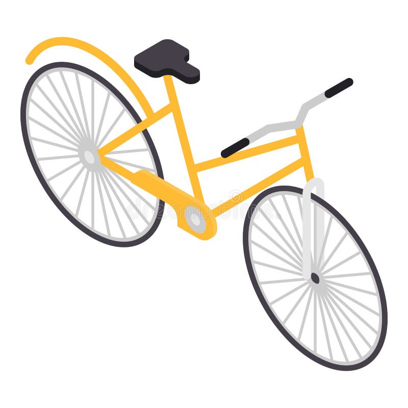 Yellow Bike Icon, Cartoon Style Stock Vector - Illustration of fitness ...
