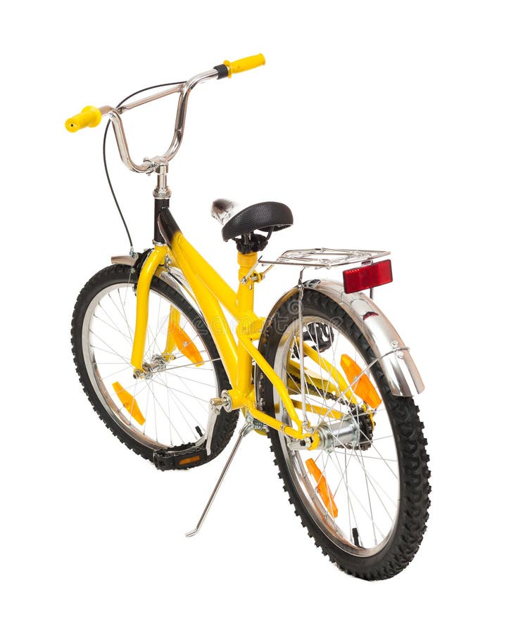 Yellow bicycle isolated stock image. Image of chain, yellow - 35762101
