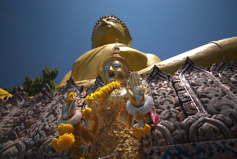 Yellow big Buddha 4. stock photo. Image of china, chinese - 20819344
